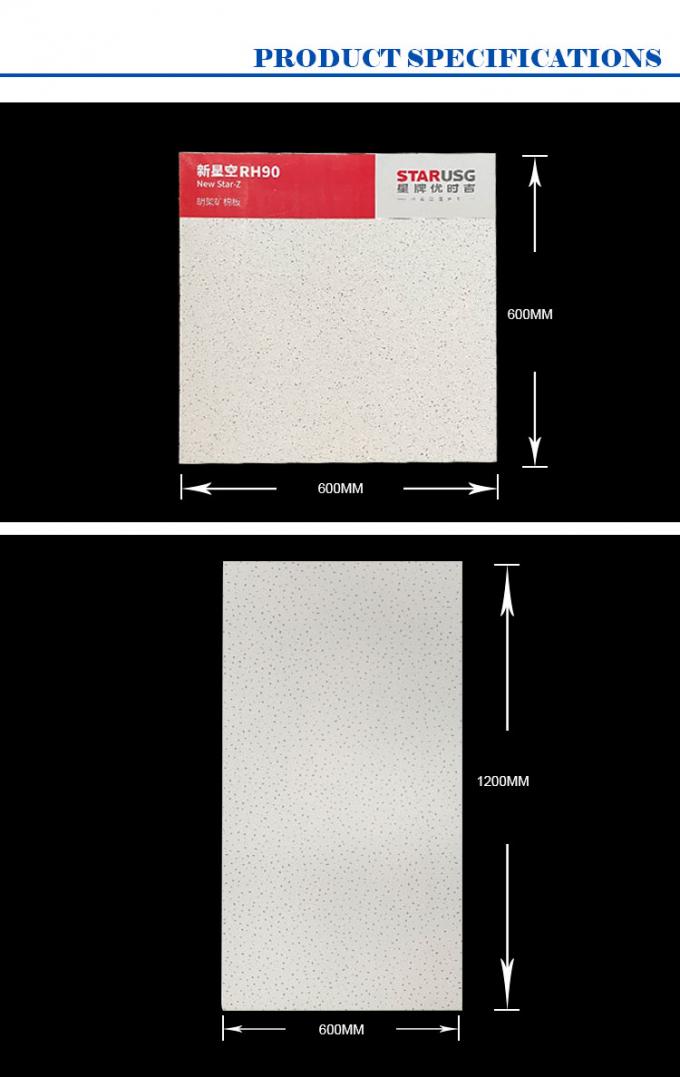 Modern Design USG BORAL False Ceiling Mineral Wool Board With Powder ...