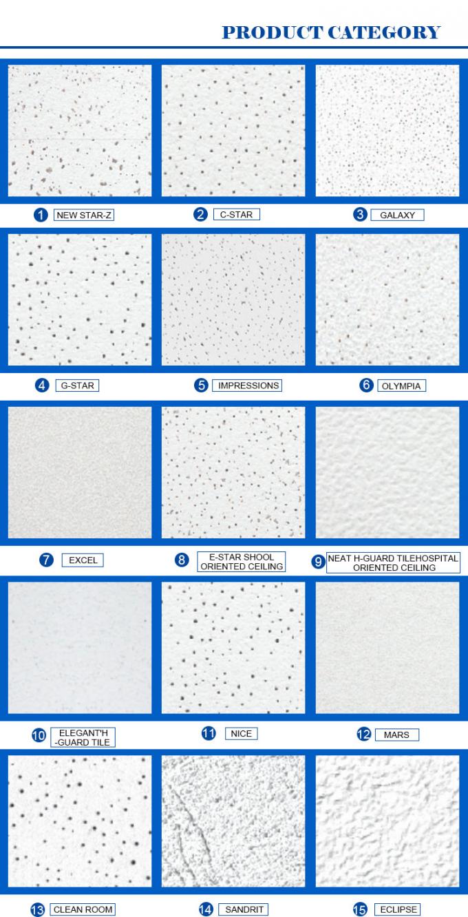 Modern Design USG BORAL False Ceiling Mineral Wool Board With Powder ...