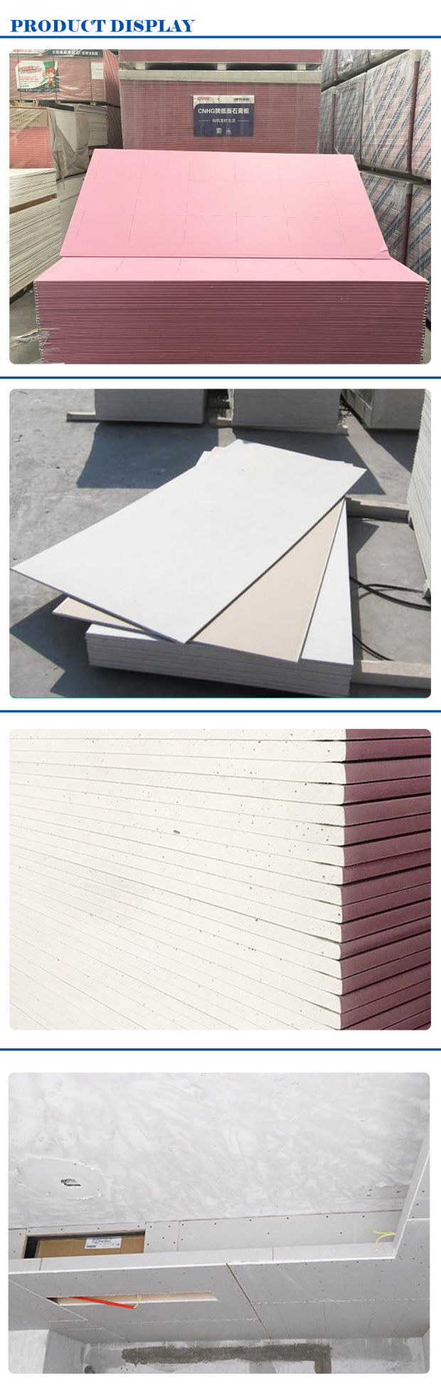 High Purity Gypsum Powder Gypsum Board Standard Size for Fireproof ...